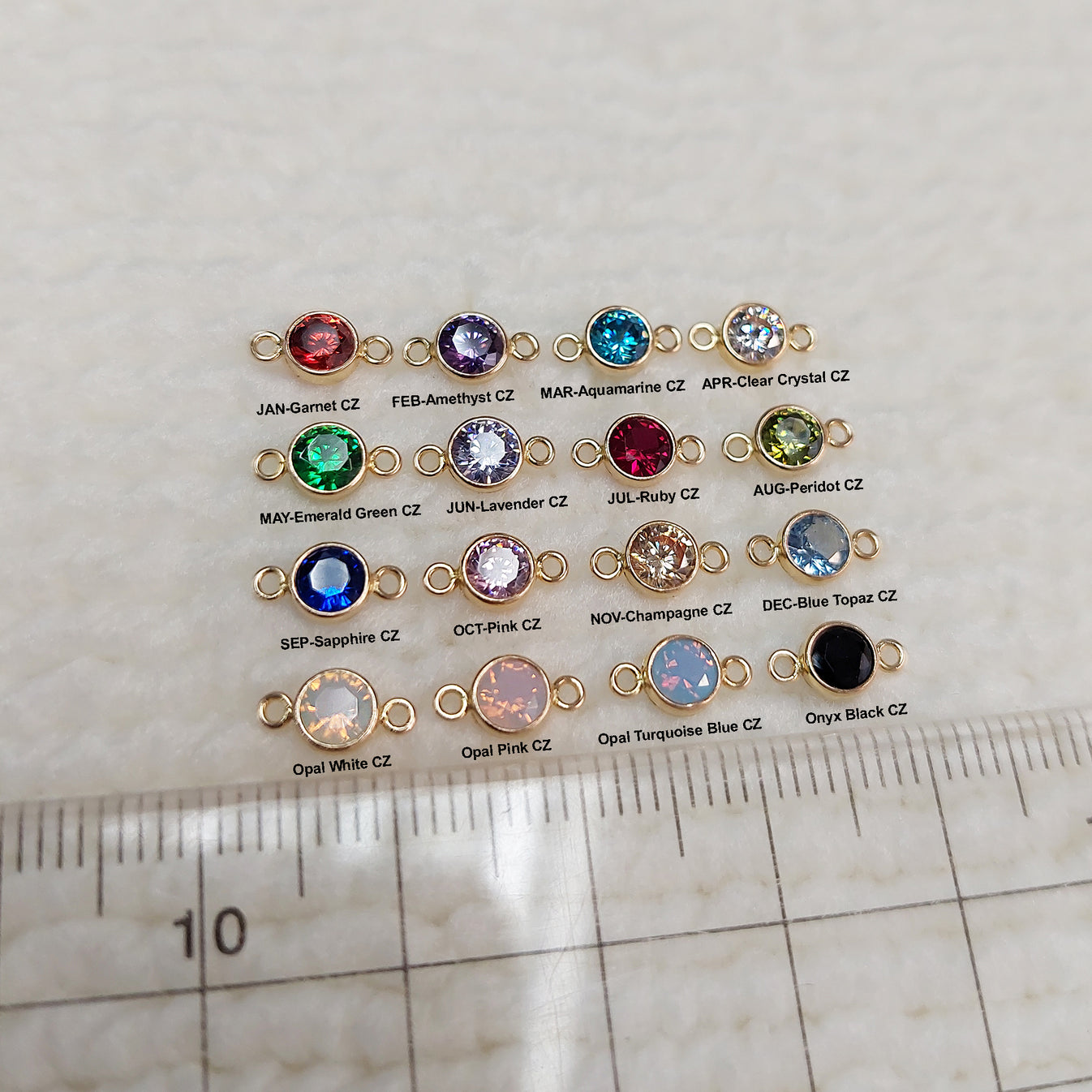 GF4BZ15R2CZ / 94BZ15R2CZ 4mm Connector With Cubic Zirconia Gold Filled – 14KGF.COM