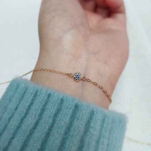 GF4BZ15R2CZ / 94BZ15R2CZ 4mm Connector With Cubic Zirconia Gold Filled – 14KGF.COM